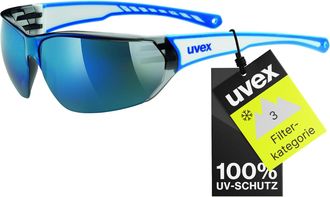 Uvex Unisex - Erwachsene Sportbrille Sgl 204, White Blue, Einheitsgröße