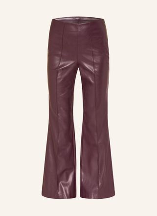 Marc Aurel Marc Aurel Bootcut-Hose In Lederoptik lila