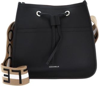 Coccinelle Cuir sac à épaule bandoulière Raquel Crossbody Bag Noir/Cognac