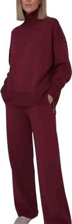 Generic V&ecirc;tements de sport pour femme - Tenue quotidienne 2 pi&egrave;ces - Sweatshirt et pantalon - D&eacute;contract&eacute; - Haut &agrave; manches longues - Pantalon tendance - Stree