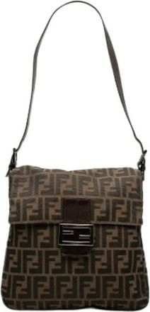 Fendi Sac bandouli&egrave;re Pre-owned en toile - Femme - Pre-owned - Brun - Taille: ONE Size