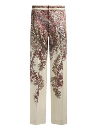 Etro Hose mit Paisley-Print - Rot