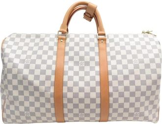 Louis Vuitton Weekender - HANDGEF&Atilde;oeHRTE REISETASCHE LOUIS VUITTON KEEPALL 50 - Gr. unisize - in Wei&szlig; - f&uuml;r Damen