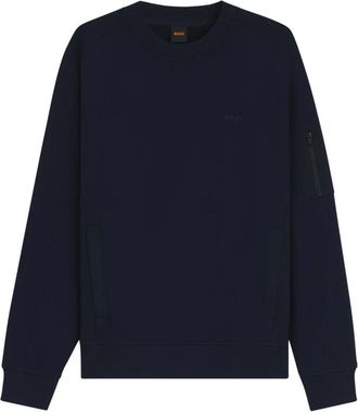 HUGO BOSS Sweatshirt mit Logo-Detail - - Sweatshirts & Hoodies - Herren - Blau - XL