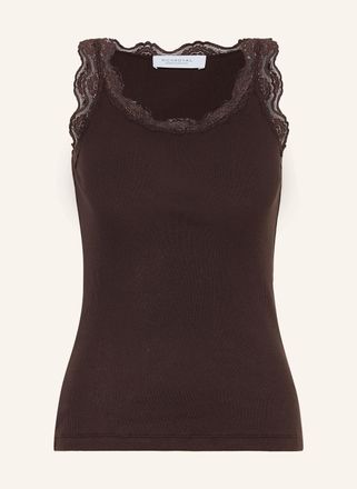 Rich & Royal Top Mit Spitze braun