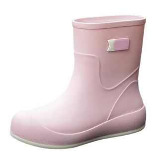 Generic Bottes en caoutchouc mi-mollet &eacute;pais pour femme - Faciles &agrave; mettre et &agrave; enlever - Durabilit&eacute; accrue - Imperm&eacute;ables - Faciles &agrave; nettoyer - Confortables