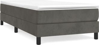 vidaXL Bettgestell ohne Matratze Dunkelgrau 90x190 cm Samt Vidaxl
