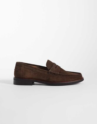 River Island Penny-Loafer aus Wildleder in Braun