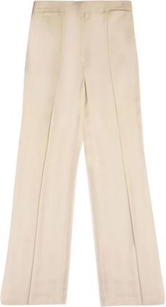 Stella McCartney Femme, Pantalons, Beige, Taille: 38 FR Pantalon Tailleur Large