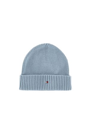 Tommy Hilfiger TH Flag Pima Cotton Beanie Farbe City Gelb, Einheitsgr&ouml;&szlig;e ZE1 - City Gelb Einheitsgr&ouml;&szlig;e, blau, One size