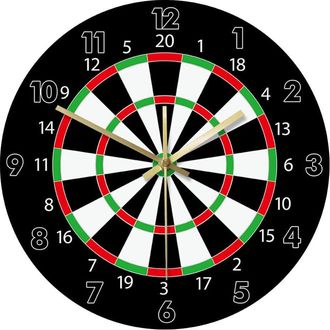 Cabilock Zerodeko 12 Zoll Dart Wanduhr Stille Uhr Mit Dart Motiv Leichtes Acryl Modern F&uuml;r Wohnzimmer Bar Restaurant Dekoration