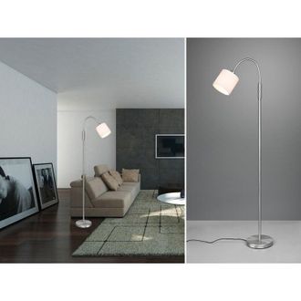 Reality Kleine Stehleuchte tommy mit Flexarm & Stoffschirm Weiß, Höhe 130cm