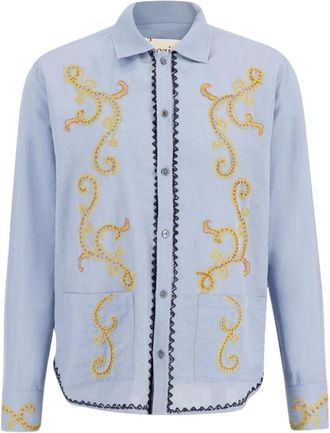 Baziszt Baziszt, Homme, Chemises, Bleu, Taille: L Cotton Hemp Reverie Shirt