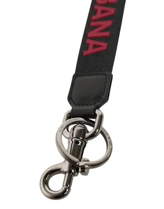 Dolce & Gabbana Logo-Printed Polyester Key Case - Black