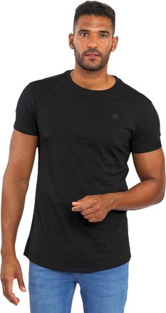 Alessandro Salvarini Herren Designer Sommer Shirt Rundhals Kurzarm T-Shirt AS318 [AS-318-Schwarz-Gr.XXL]