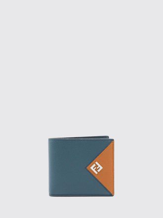 Fendi Portefeuille &agrave; deux volets Lui en cuir grain&eacute; avec monogramme FF