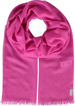 Fraas Kaschmir Schal 70 x 180 cm - Stola aus 100% reinem Kaschmir f&uuml;r Damen - einfarbige Stola - W&auml;rmend und Hautfreundlich Pink
