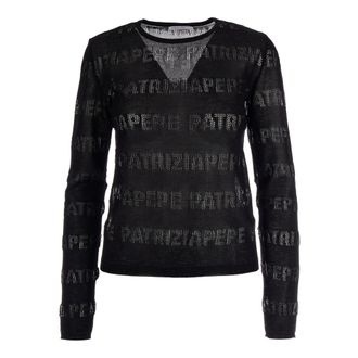 Patrizia Pepe Rundhals-Strickware - - Knitwear - Damen - Schwarzk - M