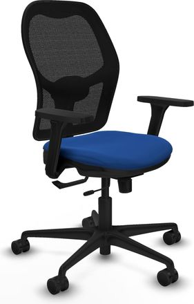 Piqueras y Crespo B&uuml;rostuhl mit 3D-Armen, h&ouml;henverstellbare Lendenwirbelst&uuml;tze, ausgestattet mit Syncro/Translack und Schaumstoff, Rollen 65 mm, Nylon, Schwarz/Blau