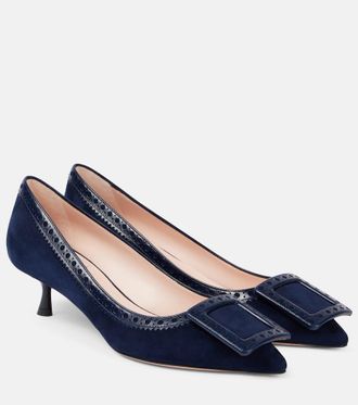 Roger Vivier Pumps Vin In The City 45 aus Veloursleder