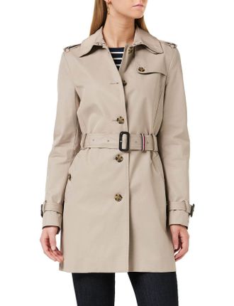 Tommy Hilfiger HERITAGE SINGLE BREASTED TRENCH Oberbekleidung Damen, Beige (MEDIUM TAUPE), M