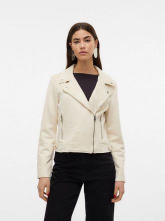 Vero Moda Lederjacke Stylische Rei&szlig;verschluss-Bikerjacke im trendigen Schnitt VMJOSE SHORT FAUX SUEDE JACKET GA NOOS