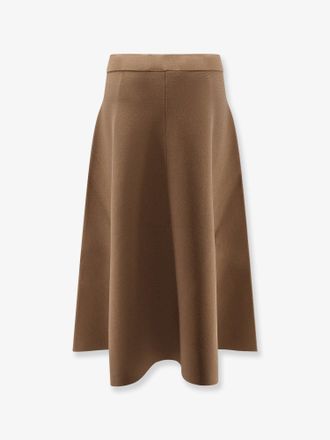 Max Mara Womens Viscose Blend Skirt Brown Polyamide