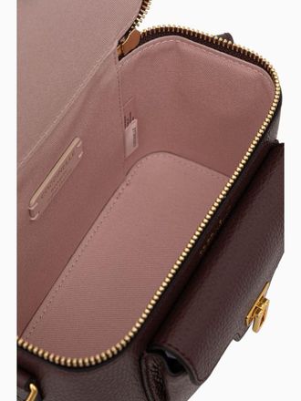 Coccinelle Womens Crossbody Bag Berry Grained Leather - Crossbody-Bags