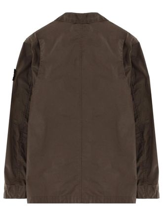 Stone Island Polyester Cotton Blend Jacket - Brown