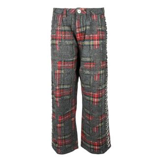 Vaquera Alpaka Wollmischung Stilvolle Hose - - Trousers - Damen - Mehrfarbig - W27