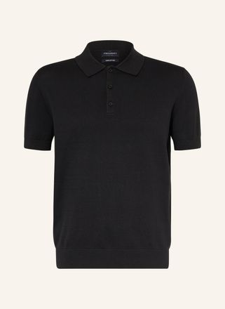 Strokesman's Strokesmans Strick-Poloshirt schwarz
