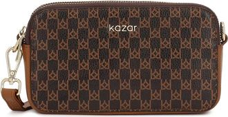 Kazar Femme, Sacs, Brun, Taille: ONE Size Sac &agrave; main en cuir &agrave; motif marron Kazar