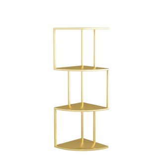 Generic Eck-B&uuml;cherregal, kreativ gebogenes B&uuml;cherregal, B&uuml;cherregal aus Eisen, geeignet for die Aufbewahrung von B&uuml;chern, Fotoalben und Dekorationsgegenst&auml;nde