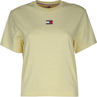 Tommy Jeans Femme, Tops, Jaune, Taille: 40 FR T-shirts d&eacute;contract&eacute;s pour un usage quotidien