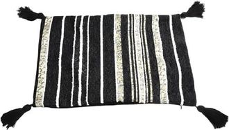 Generic Housse de coussin d&eacute;corative en chenille pour canap&eacute; et terrasse, &eacute;l&eacute;gante et confortable, 1 pi&egrave;ce, 30 x 50 cm, noir