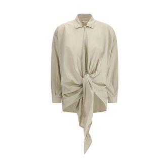 Darkpark Darkpark, Femme, Blouses et Chemises, Beige, Taille: 38 FR Chemise D&eacute;contract&eacute;e Classique en Coton