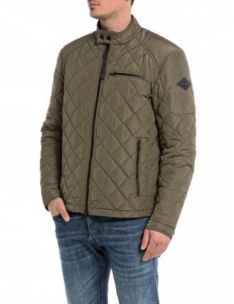 Replay Herren Steppjacke Übergangsjacke ohne Kapuze, Dark Olive... 928 (Grün), M