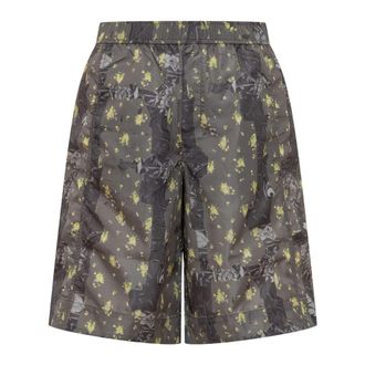 Ganni Abstract-Print Relaxte Shorts - - Shorts - Damen - Mehrfarbig - 2XS