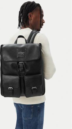 Calvin Klein Rucksack Bold Pebble Flap Backpack LV04D3565G Schwarz