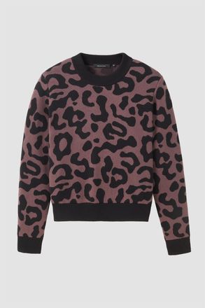 recolution Recolution Damen vegan Strickpullover Pistia Leo Dark Grape