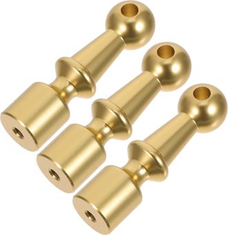 Amosfun 3 St&uuml;ck Metall Regalschienenverbinder 5mm Lochdurchmesser Glasgel&auml;nderpfosten in Gold M&ouml;beleckverbinder f&uuml;r Weinschr&auml;nke und Servierwagen