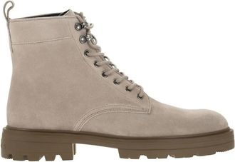 Hogan Stiefel - H673 Suede Boots - Gr. 7_5 - in Beige - f&uuml;r Damen