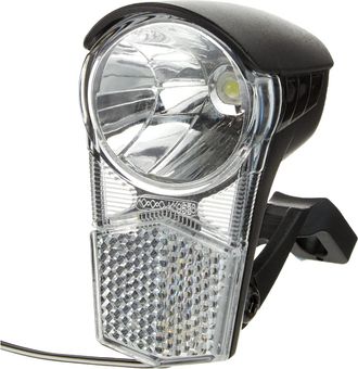 B&uuml;chel Fahrradlicht mit Schalter, Dynamo Betrieb m&ouml;glich, 12 LUX I StVZO Zulassung, Fahrradlampe vorne, Fahrrad Scheinwerfer, Schwarz