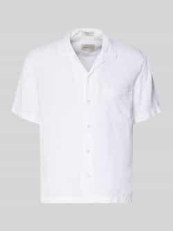 GANT Regular Fit Leinenhemd mit Brusttasche und Label-Stitching