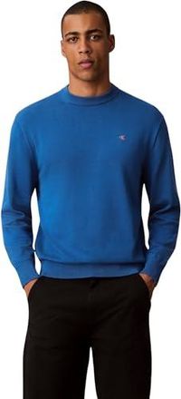 Calvin Klein Jeans LS EZ Cotton CREWNK Pull 12GG LV04RC309G pour Homme, Bleu (Royal Lagoon), M, Bleu (Royal Lagoon), M
