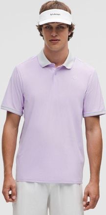lululemon Polo de tennis rayée à protection anti-UV pour Hommes - Violet - Taille 2XL