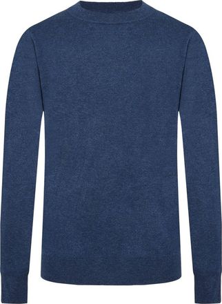 Tom Rusborg Weicher Rundhalspullover aus Merinowolle und Kaschmiranteil in