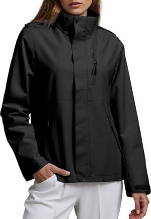 Generic Veste Femme Chic Et Elegant Veste dext&eacute;rieur coupe-vent unisexe &eacute;l&eacute;gante et polyvalente pour toutes vos activit&eacute;s quotidiennes (Black, XL)