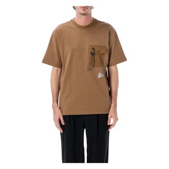 And Wander Heavy Cotton Pocket SS T - - Tops - Herren - Braun - L