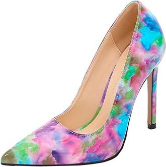 Generic Chaussures tendance pour demoiselles dhonneur 2026 pour femmes, talons hauts calicots, doublure douce, talon bloc, bout formel, classique habill&eacute;, ble